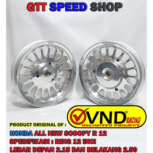 Jual VELG VND ROULLETE POLISH CROME R12 NEW SCOOPY FI THN 2018 KEATAS ...