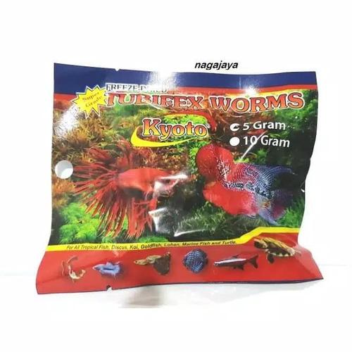 Jual Tubifex worm cacing kering 5 gr cacing sutra beku kering makanan ...
