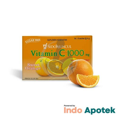 Jual SIDOMUNCUL VIT C1000 ORANGE @6 SACHET /VITAMIN C /DAYA TAHAN TUBUH ...