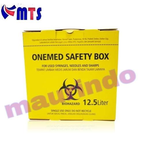 Jual Onemed Safety Box Kuning 12.5L + Tali Tempat Limbah Medis 12.5 ...