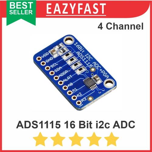 Jual ADS1115 High Resolution 4 Channel ADC 16bit I2C Arduino Module ...