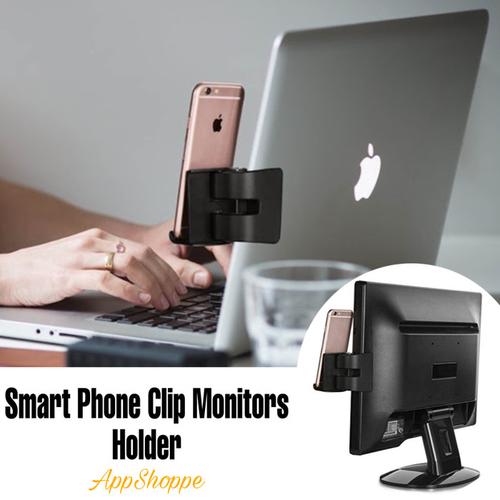 Jual Bracket Phone Clip Holder Laptop Desktop Monitor Screen - Jakarta ...