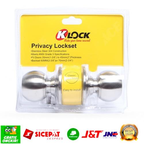 Jual K-Lock Handle Pintu Bulat Kamar Mandi Classic – Silver - Jakarta ...