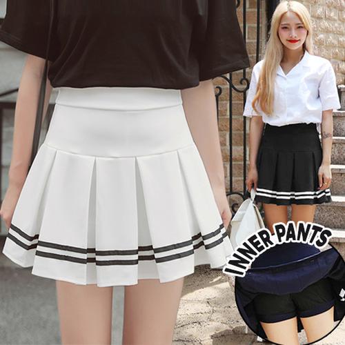 Jual Blackpink Skirt/Rok Tennis/Rok mini/Rok celana - Hitam - Hitam ...