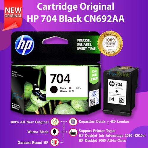 Jual HP 704 Black CN692AA Original Cartridge Tinta Printer 2010 (K010 ...