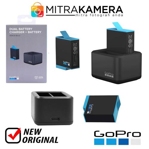 Promo GoPro Hero 9 Dual Battery Charger Plus Battery Hero 9 Original ...