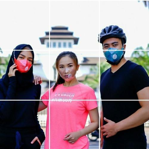 Jual masker mask transparent bening valve respirator pm2.5 KN95 + 5 ...