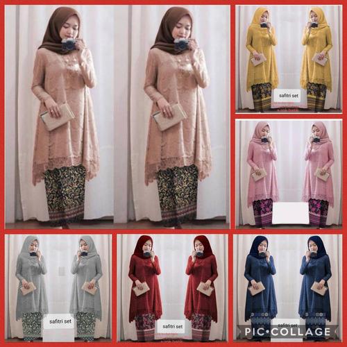 Jual SETELAN SAFITRI BROKAT KEBAYA WANITA ROK BATIK PREMIUM TERBARU ...