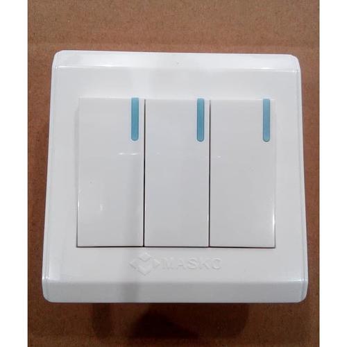 Jual MASKO TUNE Saklar TRIPLE T-1513 / Saklar Lampu 3 Tombol Minimalis ...
