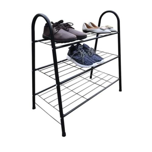 Jual krisbow rak sepatu 3 tingkat_shoe rack 3 tier black_rak sepatu ...
