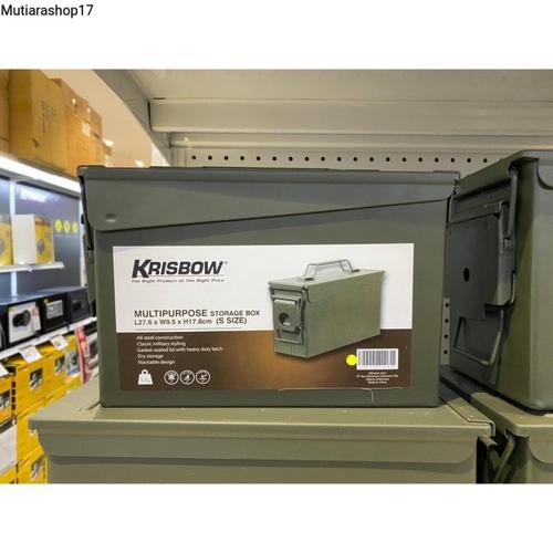Jual Krisbow Box tool army / Kotak peluru Besi Army 17.8X9.5X27.6 Cm ...