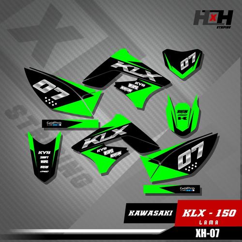 Jual Sticker Striping Stiker Lis Variasi KLX 150 S / L Lama Desain XH ...