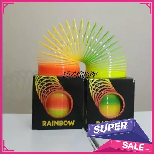 Jual Mainan Magic Spring Rainbow Per Pegas Jadul Anak Spiral Anti ...
