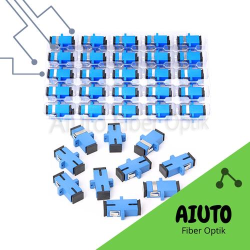 Jual Adapter SC UPC SM | Adaptor Fiber Optik FTTH Connector Single Mode ...