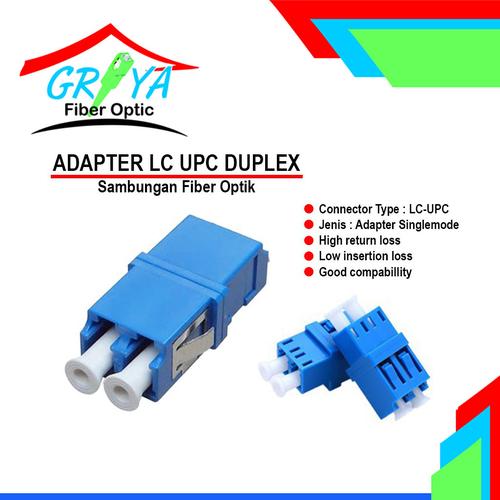 Jual Adapter Fiber Optik LC to LC Duplex Adapter Sambungan Fiber LC UPC ...