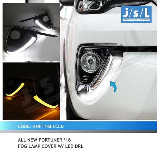 Jual All New Fortuner Cover Lampu Kabut JSL/Fog Lamp Cover w/ LED DRL ...