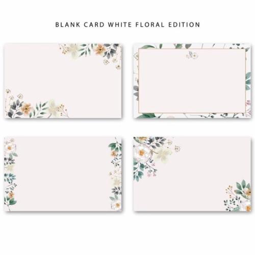 Promo KARTU UCAPAN KOSONG BLANK CARD HANG TAG GREETING CARDS FLOWER ...