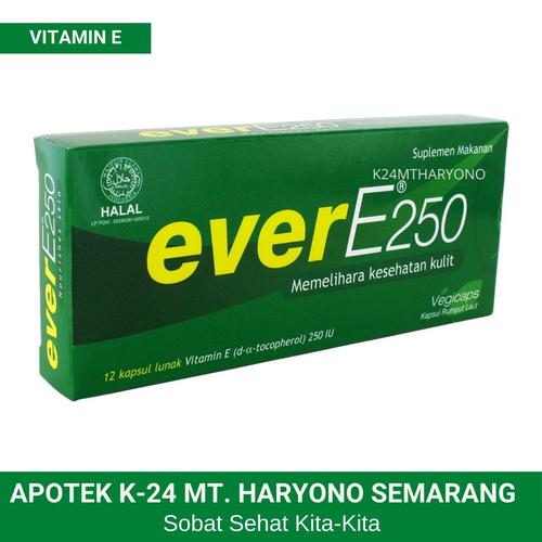 Jual Ever E 250 IU Vitamin E Dus Isi 12 Kapsul - Suplemen Vitamin Kulit ...
