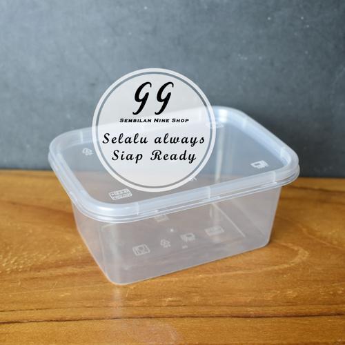 Jual CUP Pudding PLASTIK Persegi Panjang THINWALL 250 ML Kotak Plastic ...