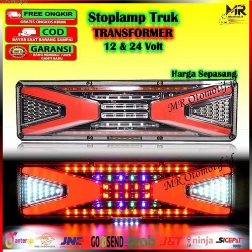 Jual Lampu Variasi Stoplamp Rem Led Belakang mobil truk Truck 12 &24 ...