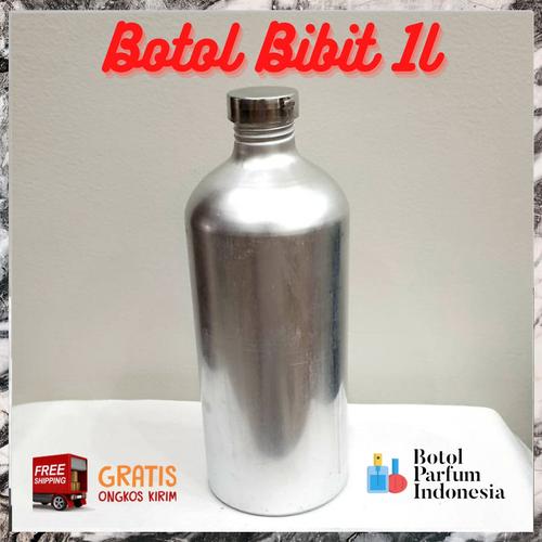 Jual KALENG 1 LITER (1.000 ML) SILVER. BOTOL ALUMUNIUM KOSONG BARU ...