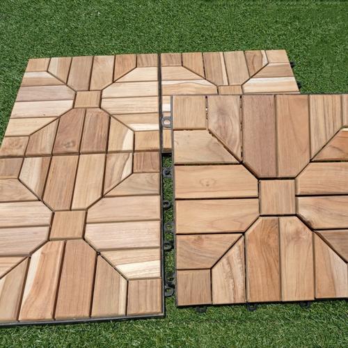 Jual Lantai Kayu jati decking tile bongkar pasang Deck Kayu Bunga ...