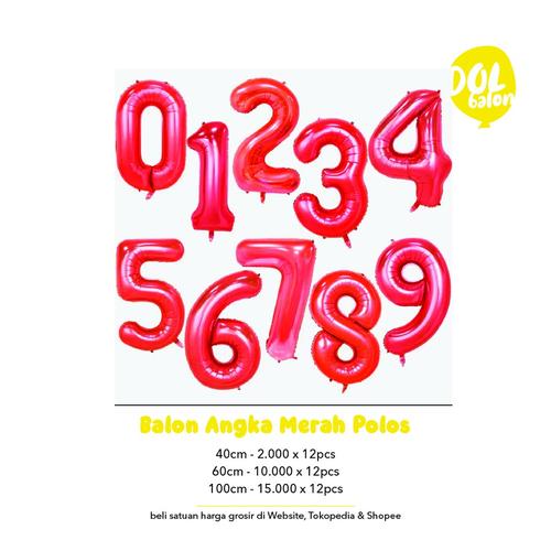 Jual Balon Angka merah 60cm - 6 - Kota Semarang - Dol Balon | Tokopedia
