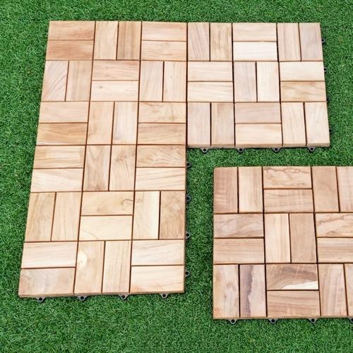 Promo decking tile ZIGZAG KECIL lantai kayu jati bongkar pasang 30x30 ...
