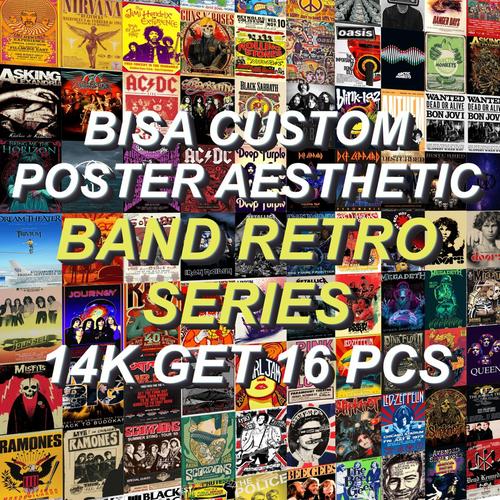 Jual (16PCS) Poster aesthetic BAND RETRO wall collage aesthetic - Band ...