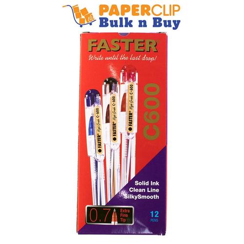 Jual PULPEN / BALLPOINT FASTER CX606/C600 ISI 12 BLACK - Jakarta Utara ...