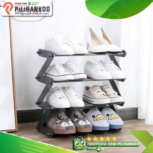 Jual Rak Sepatu Angola 4 Susun Shoe Rack Rak Buku Tempat Sepatu ...