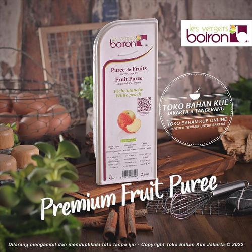 Promo Boiron White Peach 1kg Frozen Fruit PUREE Persik Beku Buah Import ...
