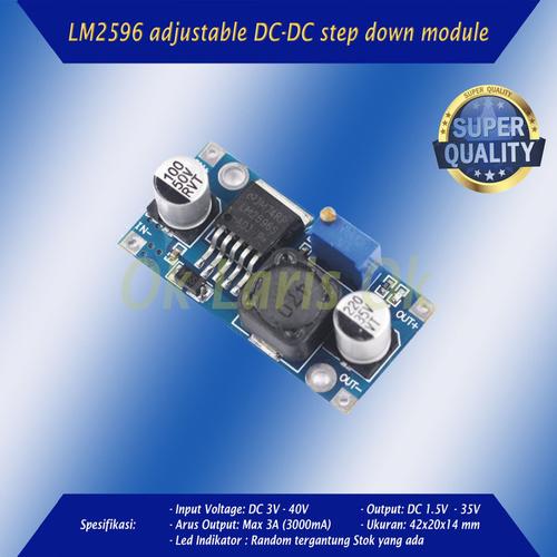Jual DC-DC Step Down Converter Module LM2596 DC 4.0-40 to 1.3-37V ...