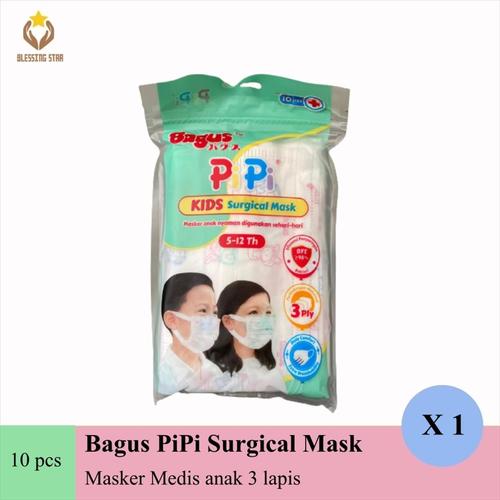 Jual Bagus Masker medis anak isi 10 pcs PiPi kids surgical mask 3 ply ...