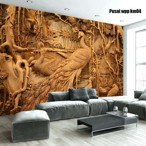 Jual Cetak Wallpaper 3d Custom, Wallpaper Dinding 3d Ukiran Kayu Mural ...