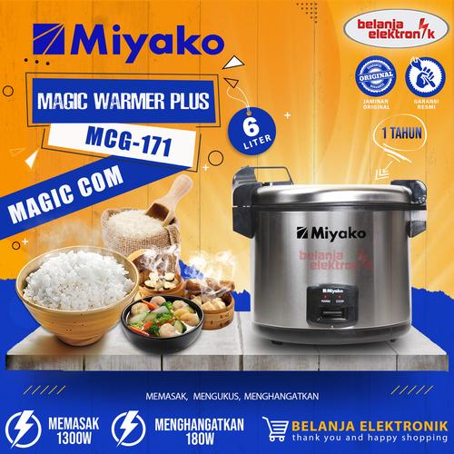 Promo MAGIC COM RICE COOKER JUMBO MIYAKO MAGIC WARMER PLUS 6 LITER MCG ...