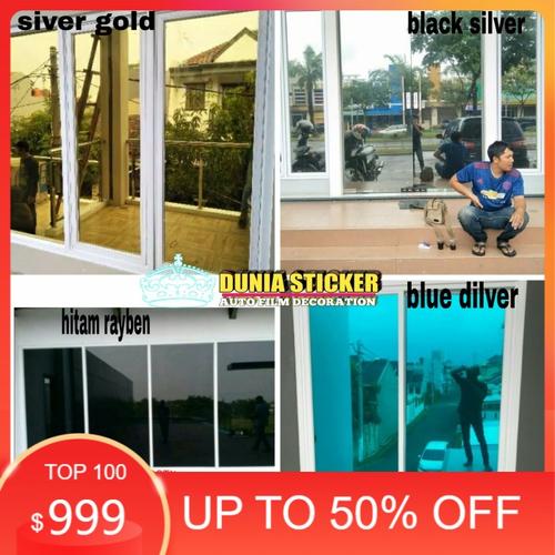 Jual sticker/stiker kaca film oneway warna sticker kaca gedung/ruko ...