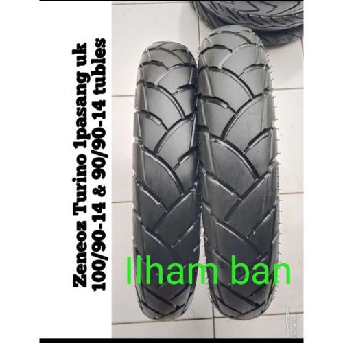 Jual 1 paket ban tubles metik 90/90 100/90 ring 14 merek ZENEOS TURINO ...