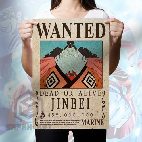 Jual Custom Bisa LENGKAP A3 Bounty Poster Wanted One Piece SHP - JINBE ...