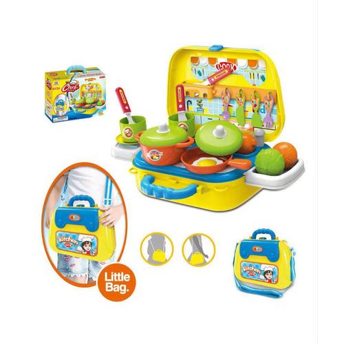 Promo MIISOO Mainan Edukasi Role Play Toy Box Sling Bag - Kitchen Green ...