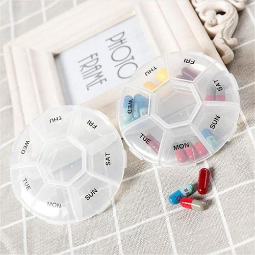 Jual Kotak Obat Bulat 7 Grid / Medicine Box / Tempat Obat Harian ...