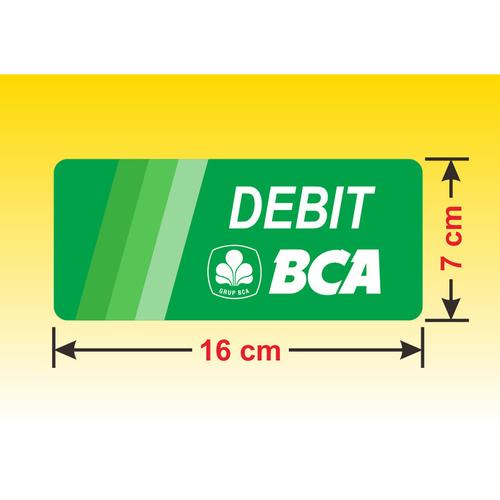 Jual Sticker Debit BCA stiker pembayaran non tunai cashless 16 x 7 cm ...