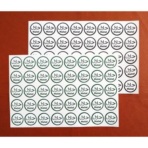 Jual Stiker Halal Bulat Vinyl Transparant Sticker Bundar diameter 2,5 ...