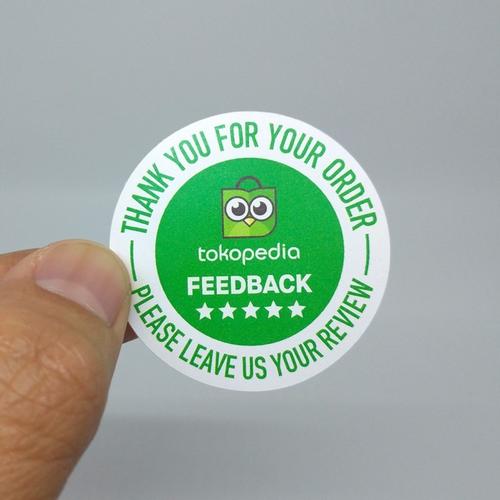 Jual Sticker Label Thank You Review Feedback Segel Tag Amplop Ucapan 4 ...