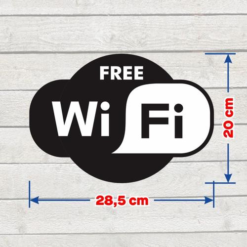 Jual Sticker Free Wi Fi label vinyl stiker sign wifi tahan air 28,5 x ...