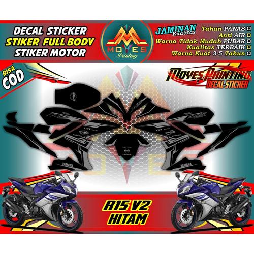 Promo Decal Stiker Fullbody Motor R15 V2 Motif Rider Line Hitam - Spec ...