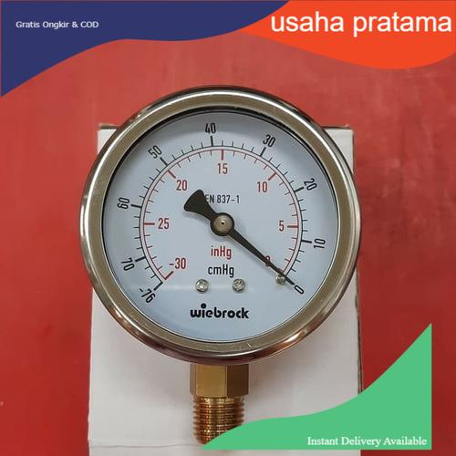 Jual WIEBROCK 2.5" Vakum Raket manometer Pressure gauge vacuum -76cmhg ...