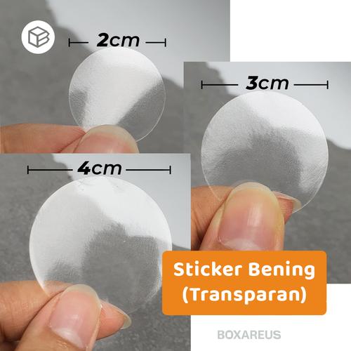 Promo Stiker Bening Sticker Transparan Polos Bulat Bundar - STB ...