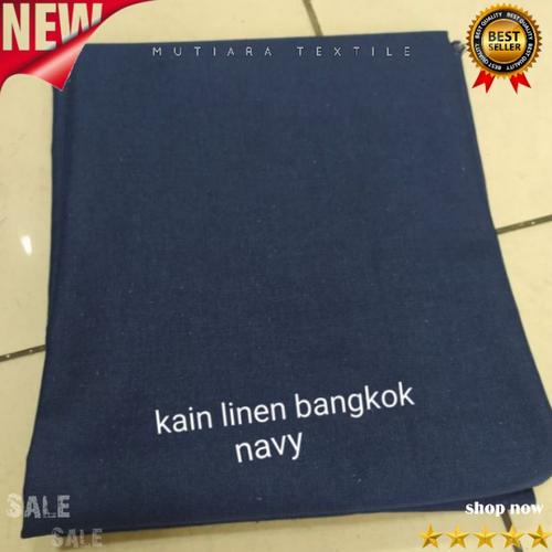 Jual Bahan Linen Cotton Bangkok_Kain Katun Linen Bangkok Import - Putih ...