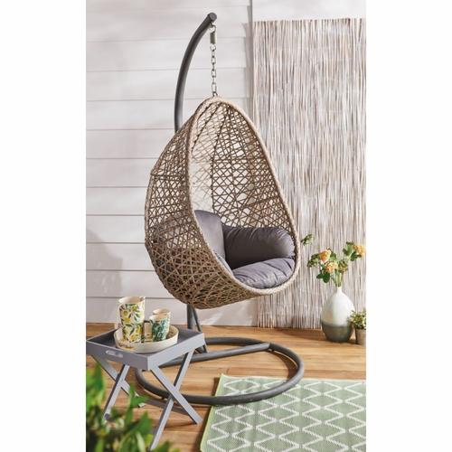 Jual Ayunan Rotan Sintetis Gantung Rangka Besi Terbaik Ayunan Taman